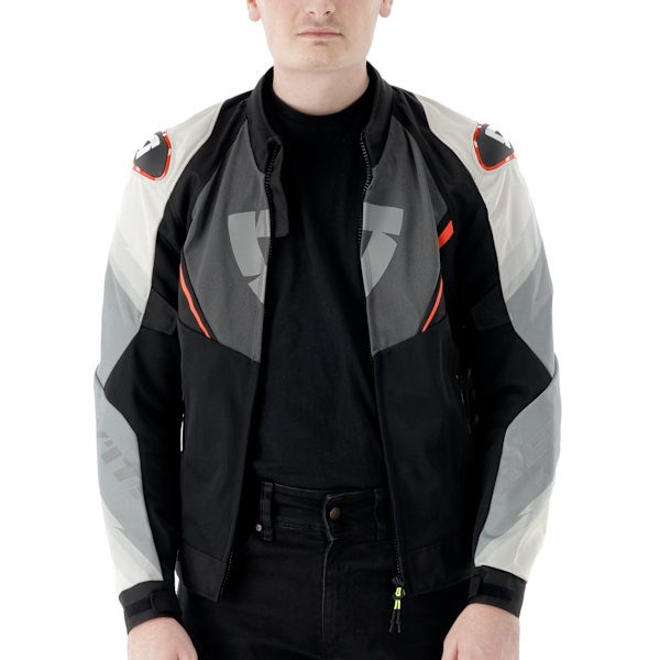 Rev'it Quantum 3 Air Textile Jacket - Grey / Red - FREE UK DELIVERY