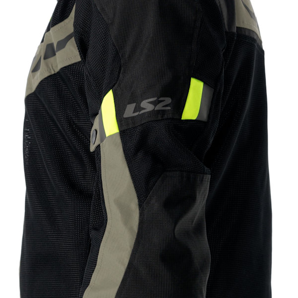 LS2 Garda Air Mesh Textile Jacket - Black / Hi-Viz Yellow - FREE UK ...