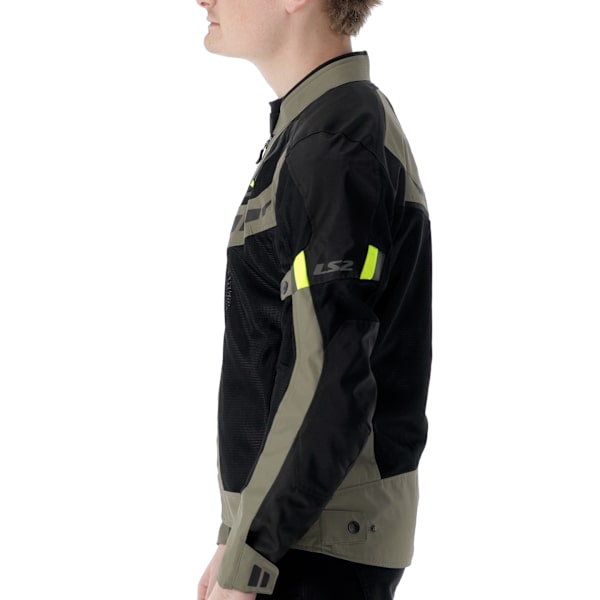 LS2 Garda Air Mesh Textile Jacket - Black / Hi-Viz Yellow - FREE UK ...