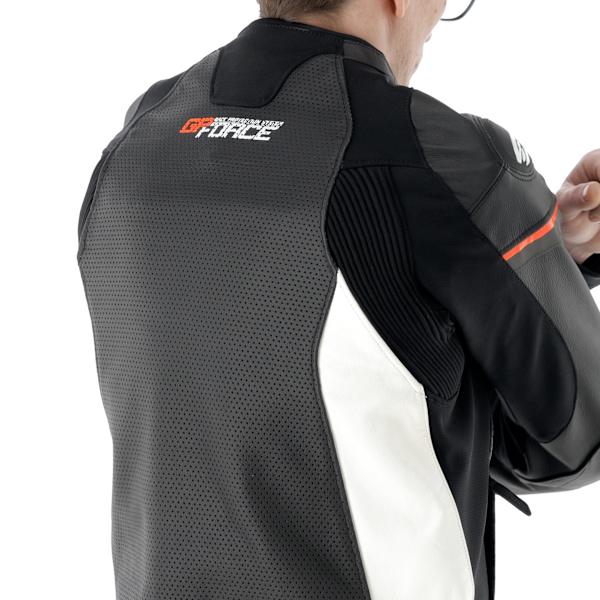 Alpinestars GP Force Airflow Leather Jacket - Black / White / Red Fluo ...