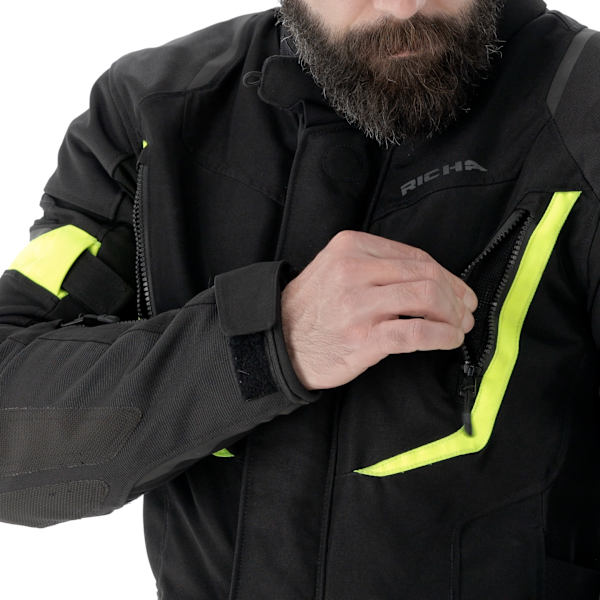 Richa Cyclone 2 Gore-Tex Textile Jacket - Black / Yellow - FREE UK DELIVERY