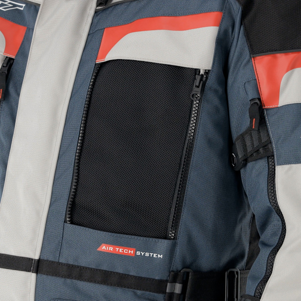 RST Pro Series Adventure-X CE Textile Jacket - Silver / Blue / Red ...