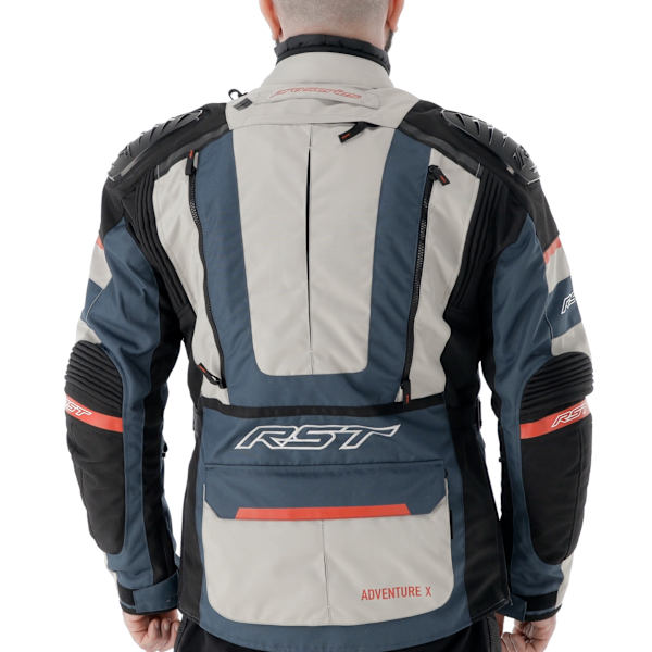 RST Pro Series Adventure-X CE Textile Jacket - Silver / Blue / Red ...