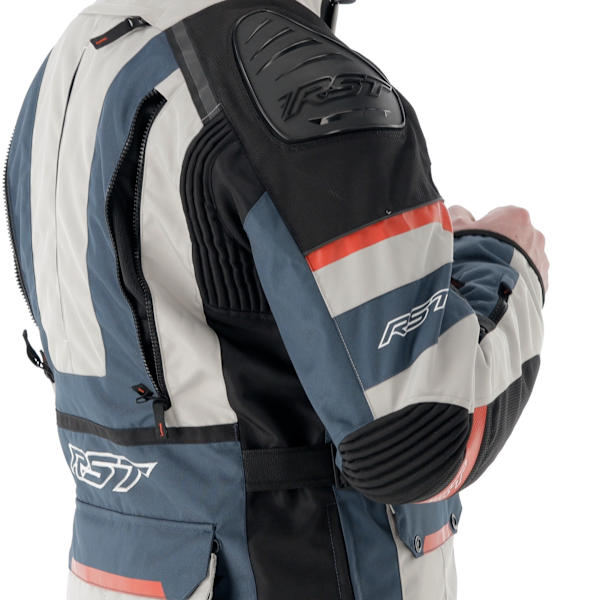 RST Pro Series Adventure-X CE Textile Jacket - Silver / Blue / Red ...