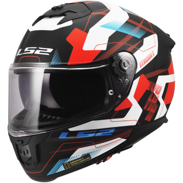 LS2 Stream II - Mika Matt White / Red / Blue - FREE UK DELIVERY