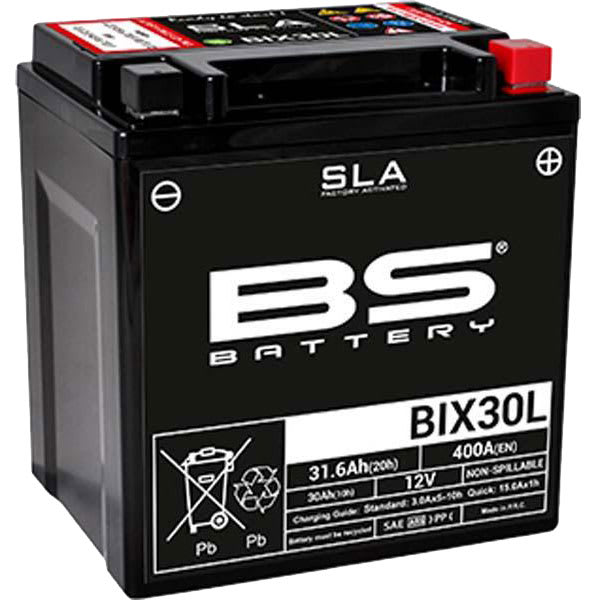 BS Batteries Motorcycle Battery - BIX30L SLA Sealed Lead Acid - FREE UK ...