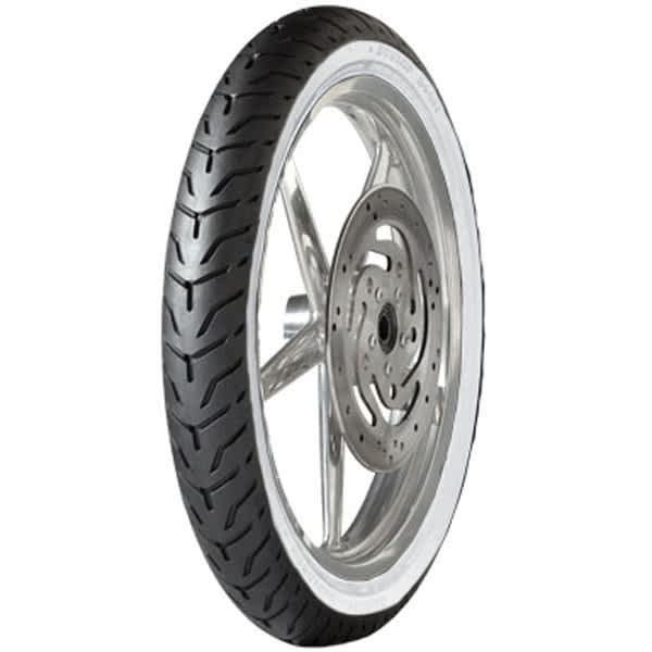 Dunlop D408 - 130/90 B16 (67H) Wide White Wall - FREE UK DELIVERY