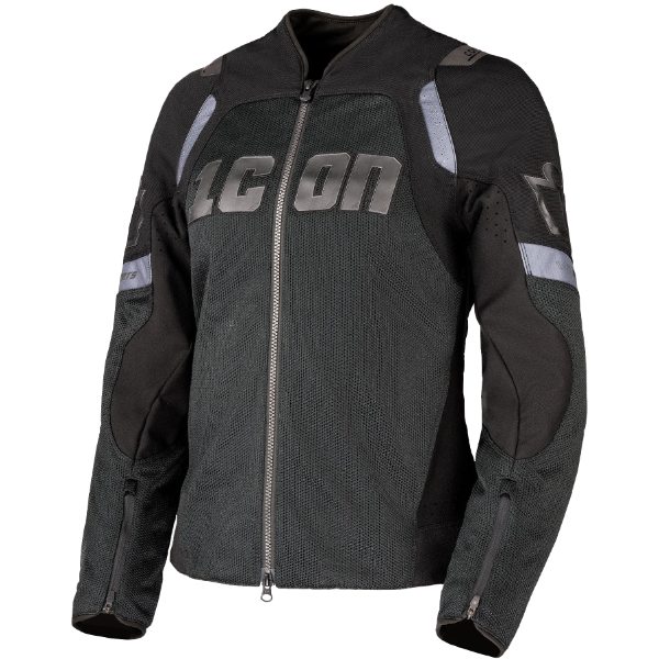 Icon Ladies Contra 3 Mesh Textile Jacket - Black - FREE UK DELIVERY