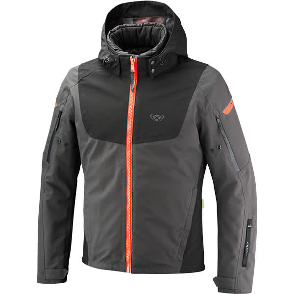 Ixon Burning Textile Jacket - Anthracite / Black / Neon Red - FREE UK ...