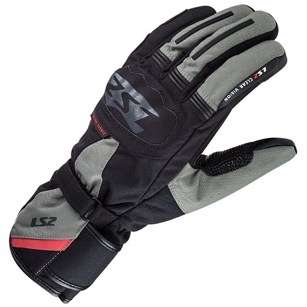 LS2 Snow Gloves - Black / Grey - FREE UK DELIVERY