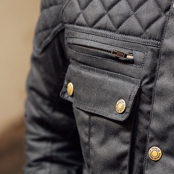 Merlin Edale II Cotec Wax D3O Mens Jacket - Black - FREE UK DELIVERY