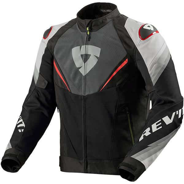Rev'it Quantum 3 Air Textile Jacket - Grey / Red - FREE UK DELIVERY
