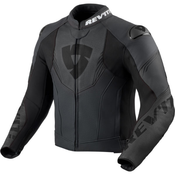 Rev'it Argon 3 Leather Jacket - Black / Anthracite - FREE UK DELIVERY