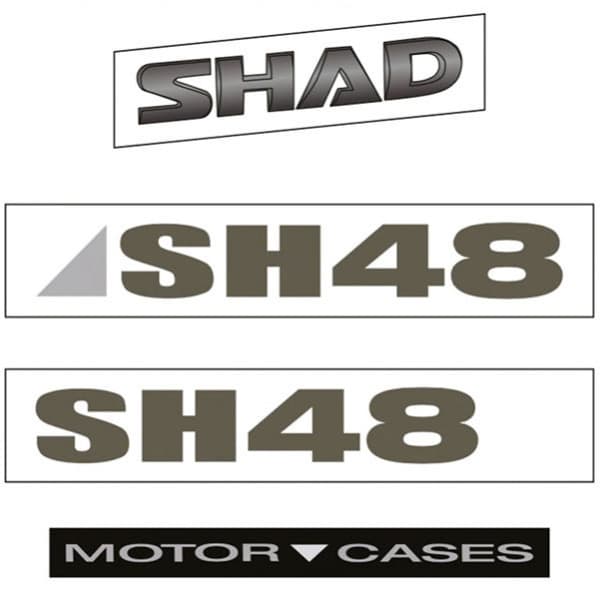 Shad SH48 Replacement Sticker (Titanium) - D1B482ETR - SPORTSBIKESHOP