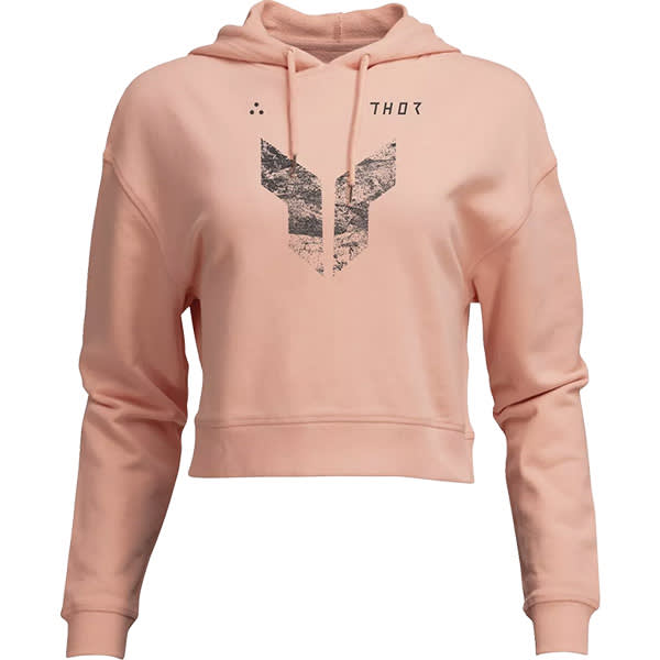 Thor Ladies Crop Iconic Hoodie - Pink - FREE UK DELIVERY