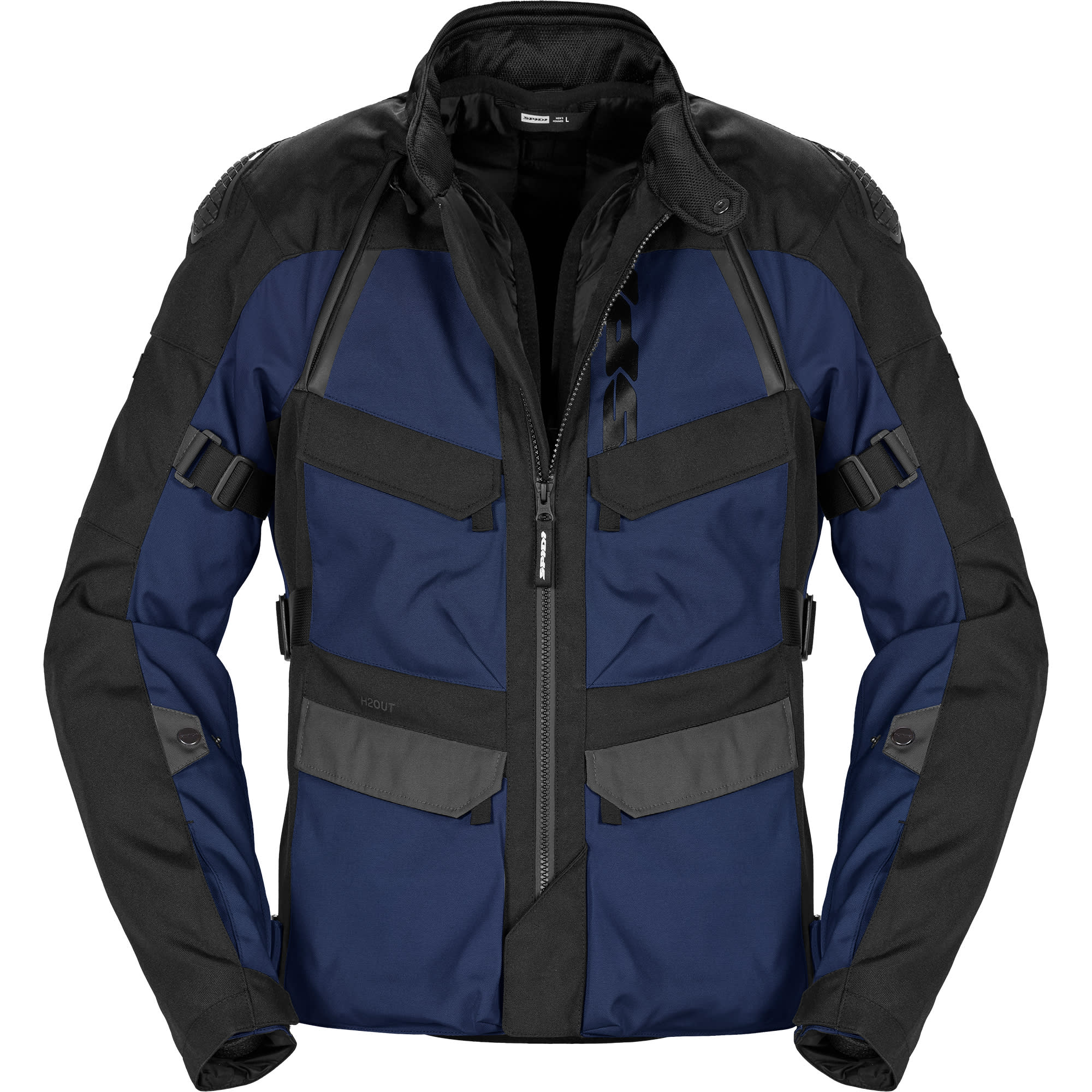 Spidi RW H2Out Textile Jacket - Black / Blue - FREE UK DELIVERY